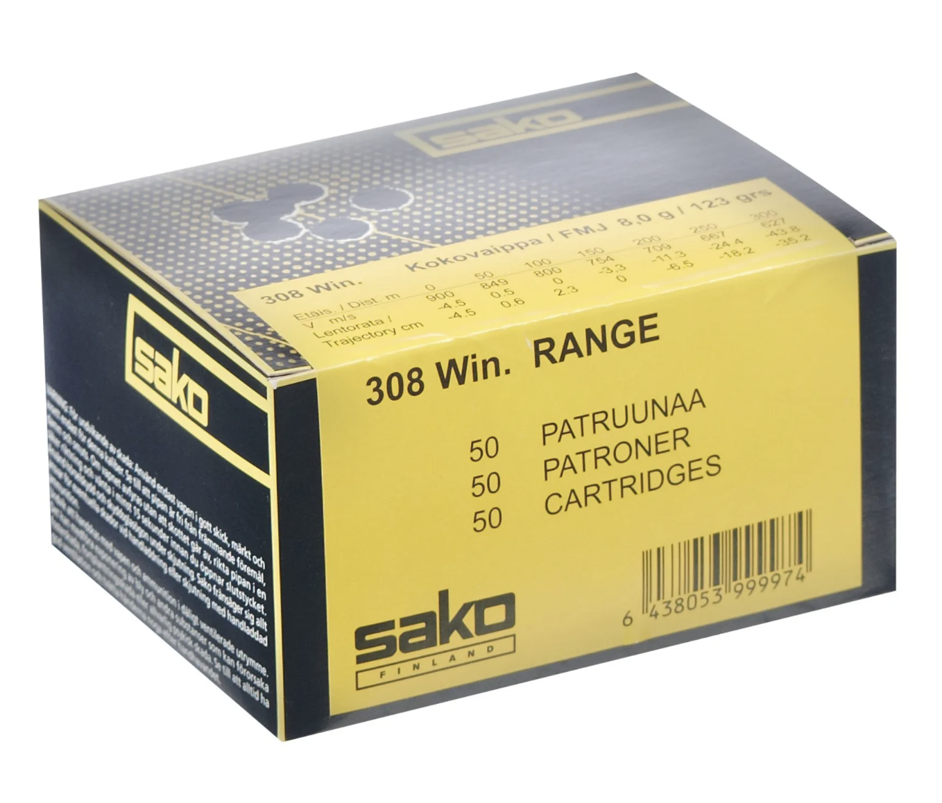 SAKO RANGE 308 WIN FMJ 8G 50 KPL